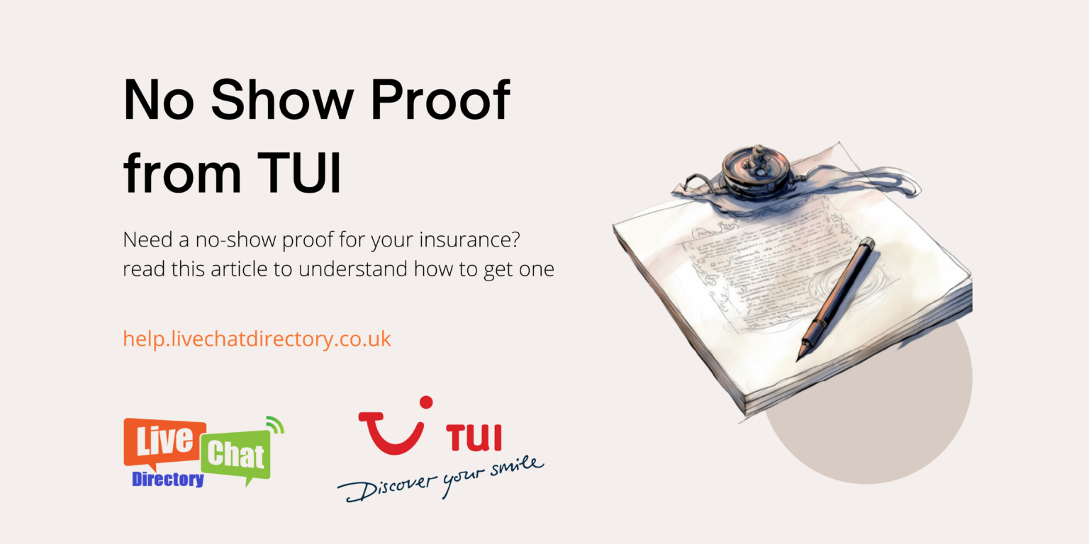 How to Get Proof of No Show from TUI? - Live Chat Directory