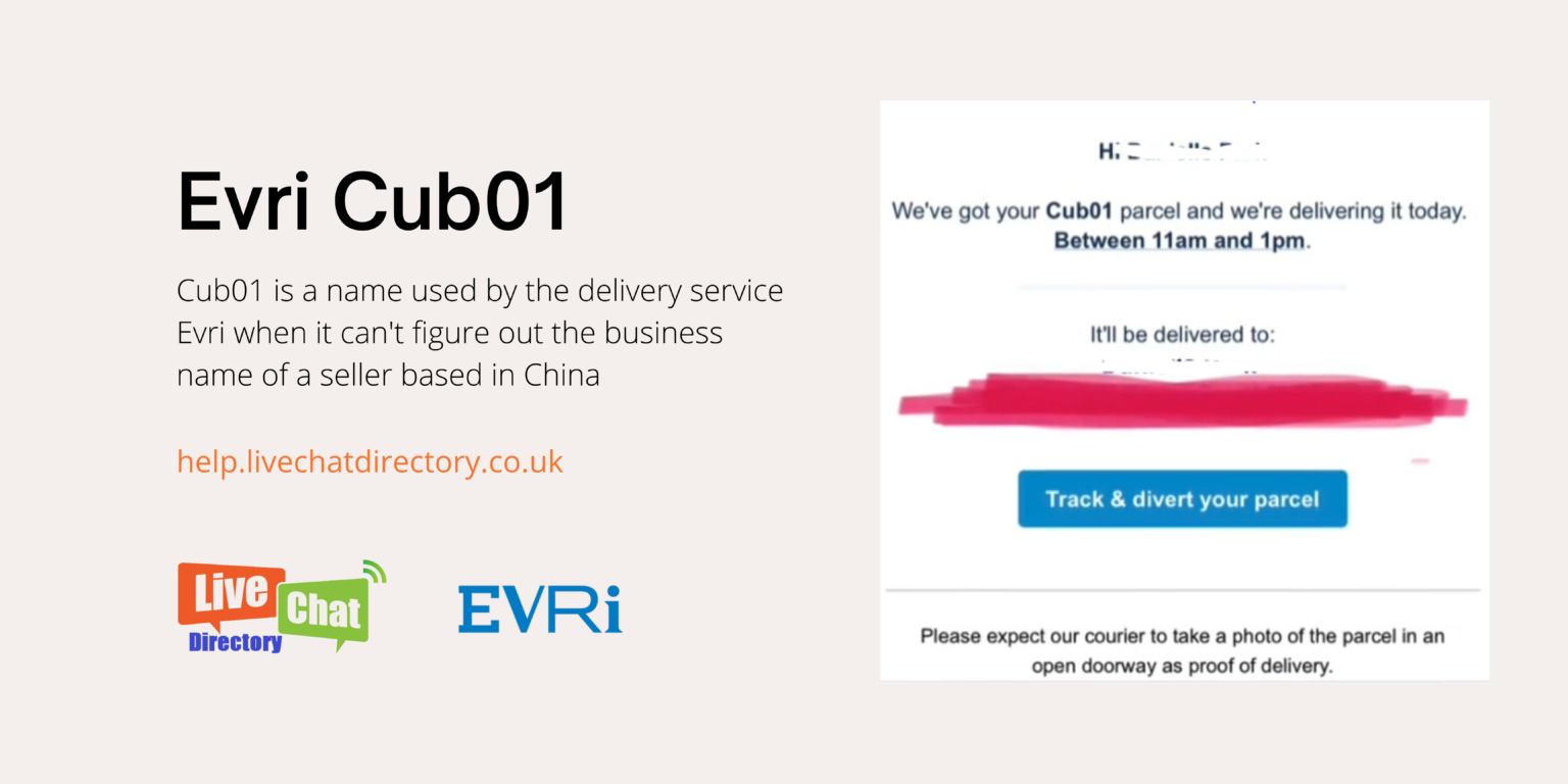 Cub01 Evri Parcel Explanation - Live Chat Directory